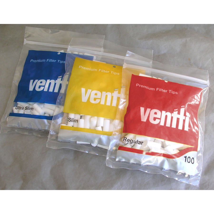 Ventti Filter Tips for RYO cigarettes; Slim 140, Yellow 58-RyFilVSlm ...