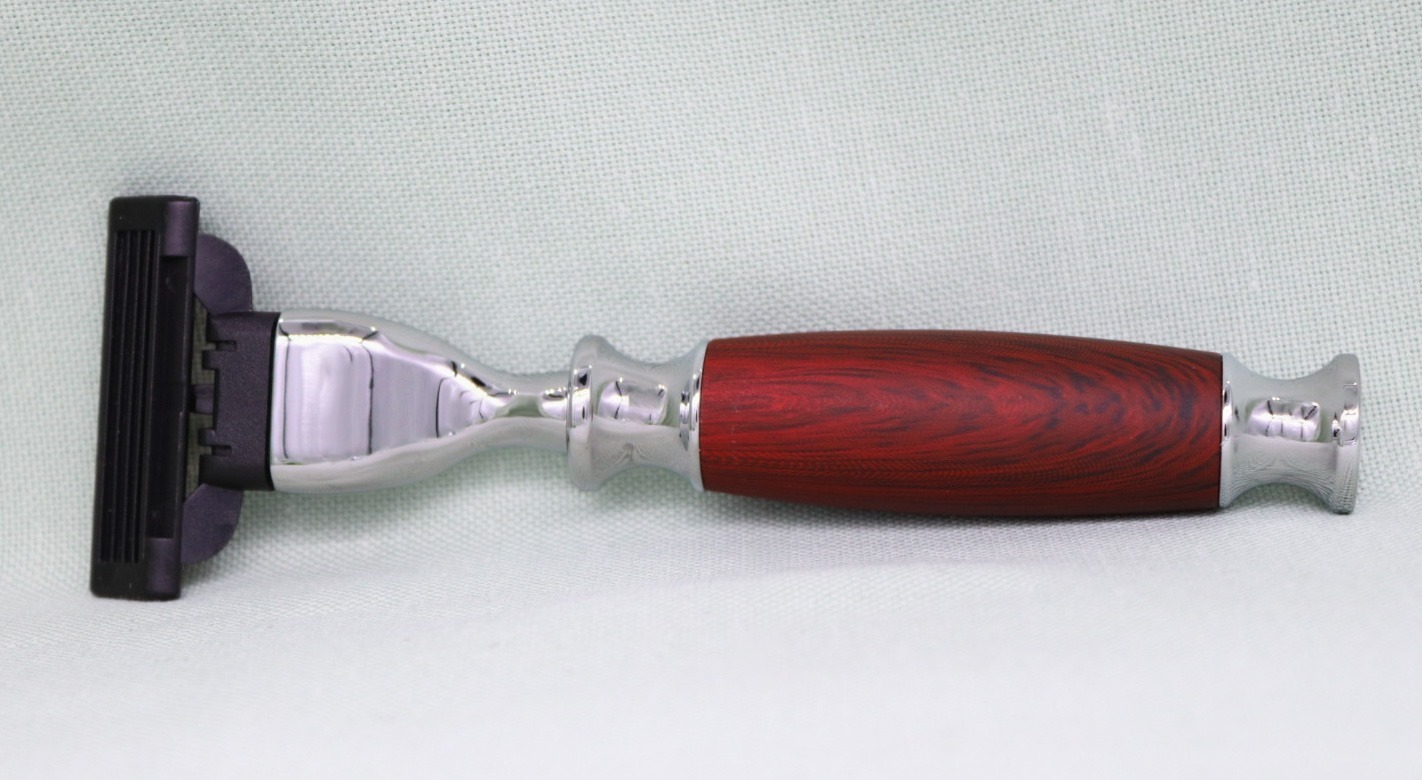 Dark Wood Mach 3 shaving set with badger brush 94-JBSHV110 - Wesleys ...